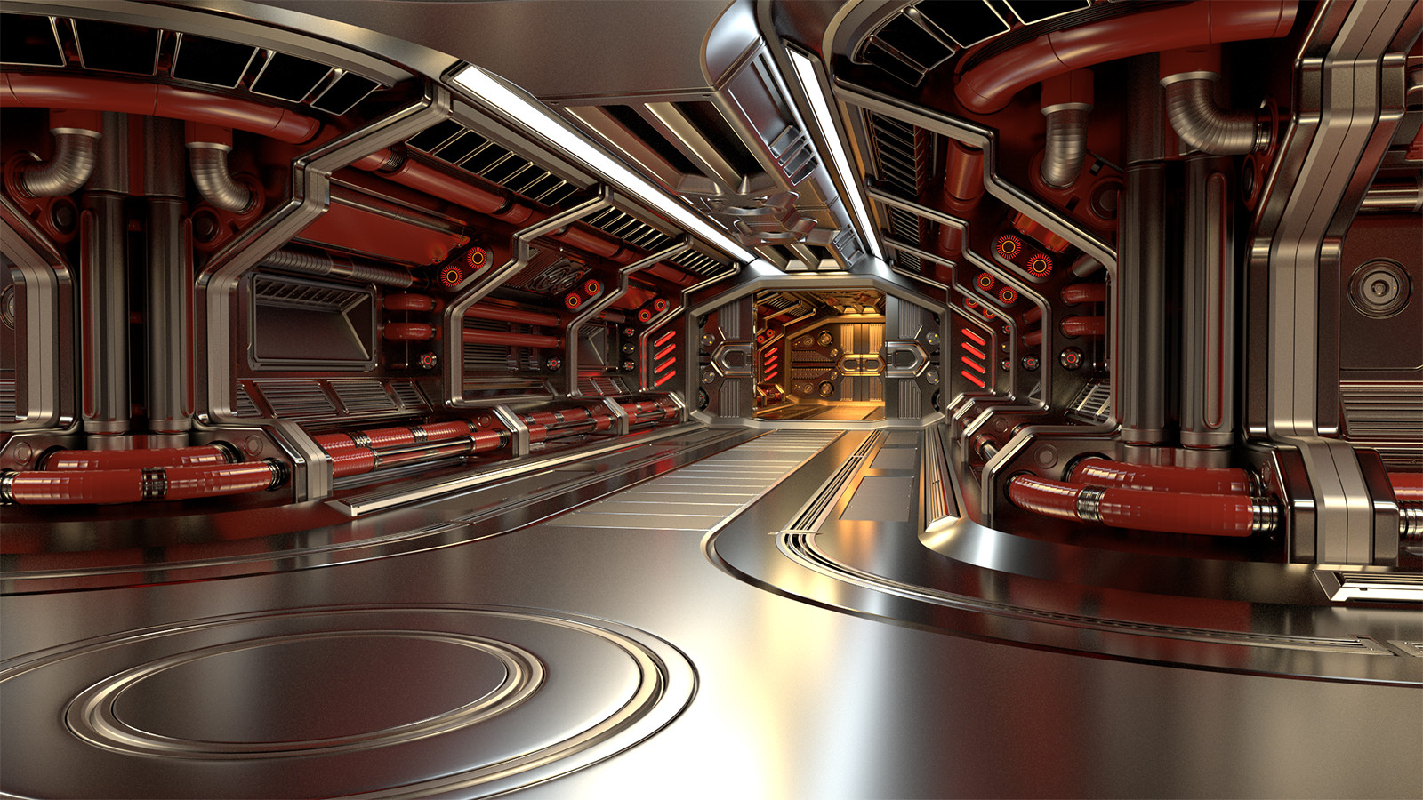 ArtStation - Sci Fi Modular Corridor BASIC EDITION (3ds Max 2016, OBJ ...