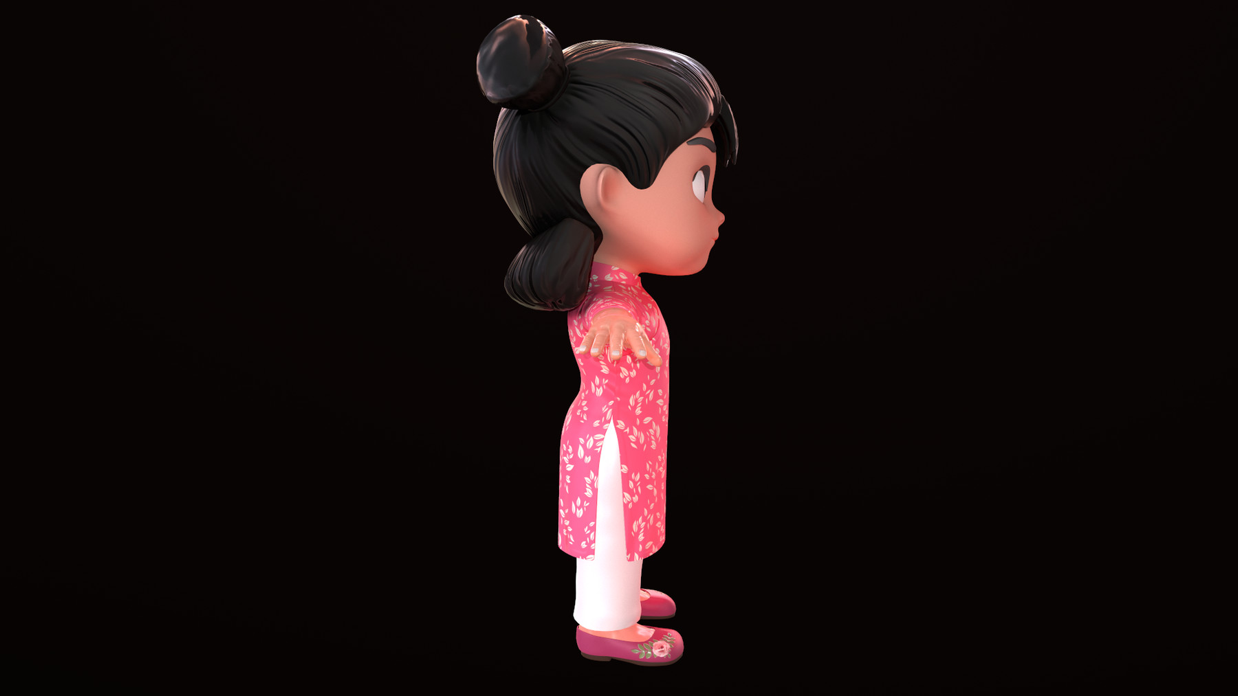 ArtStation - Asset - Cartoons - Character - Girl - Baby - Rig - 3D ...
