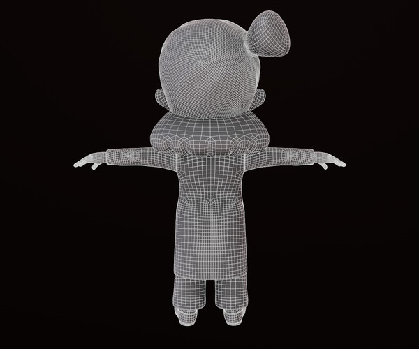 ArtStation - Asset - Cartoons - Character - Girl - Baby - Rig - 3D ...