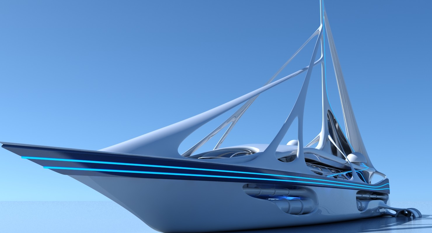 ArtStation - Futuristic Yacht 01 | Resources