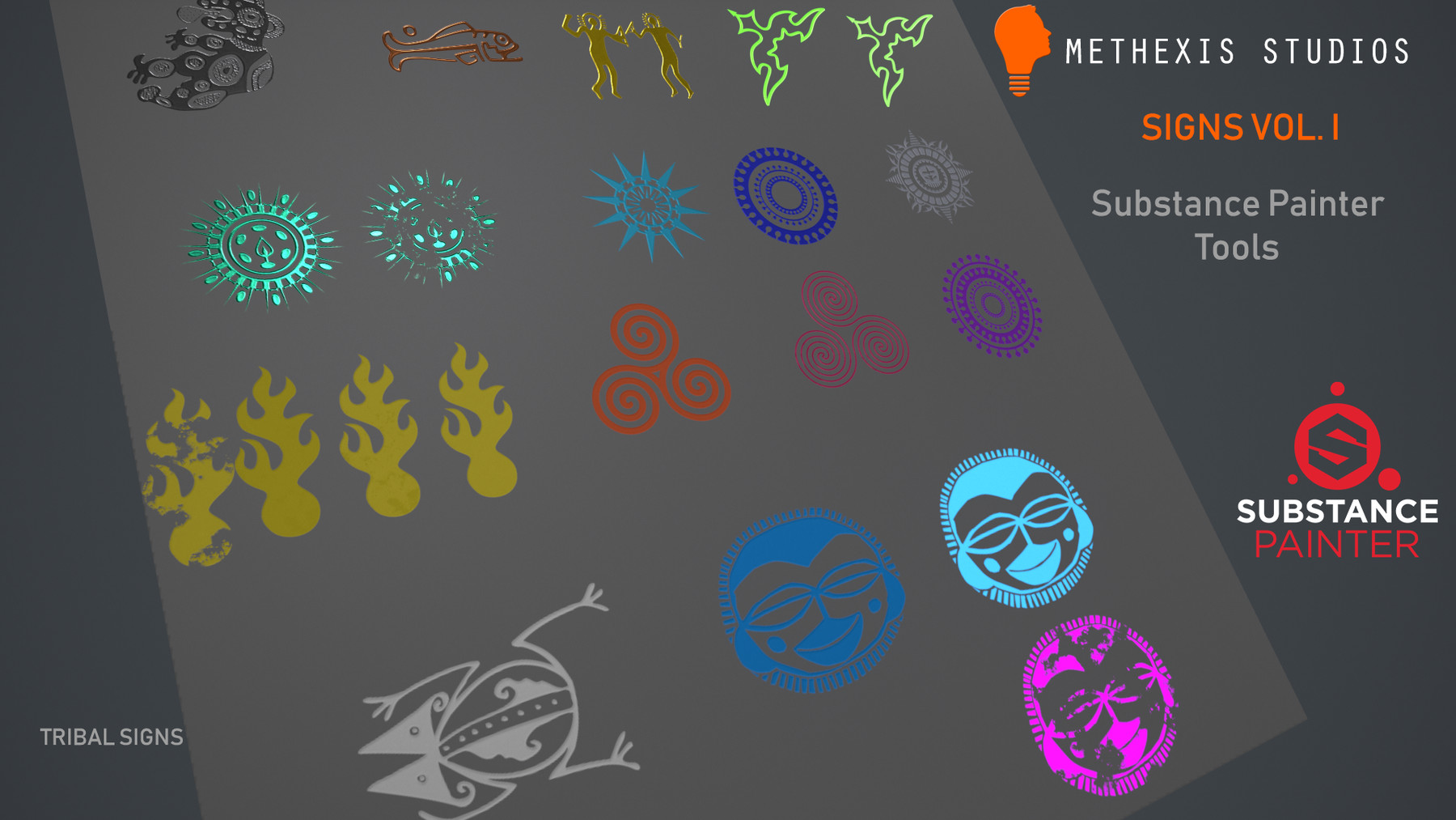 ArtStation - Sign Decals Volume I - Substance Painter Tools | Game Assets