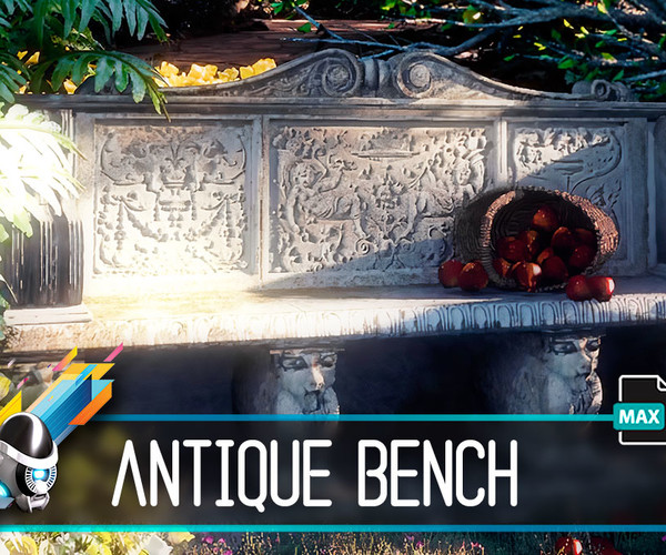 ArtStation - Antique Bench 3D Model | Resources