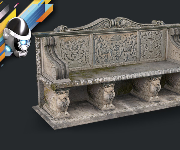 ArtStation - Antique Bench 3D Model | Resources