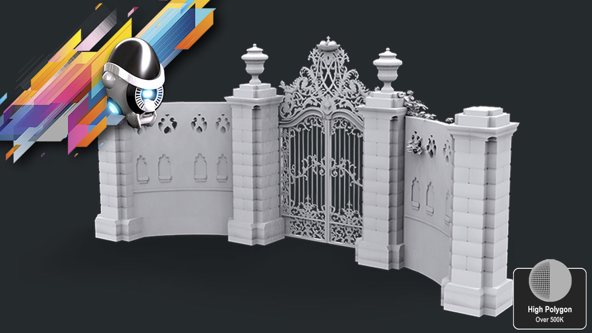 ArtStation - Ornate Gate 3D Model | Resources