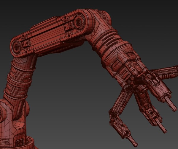 ArtStation - Robotic Arm Rigged and Animated (3ds Max, FBX, OBJ ...