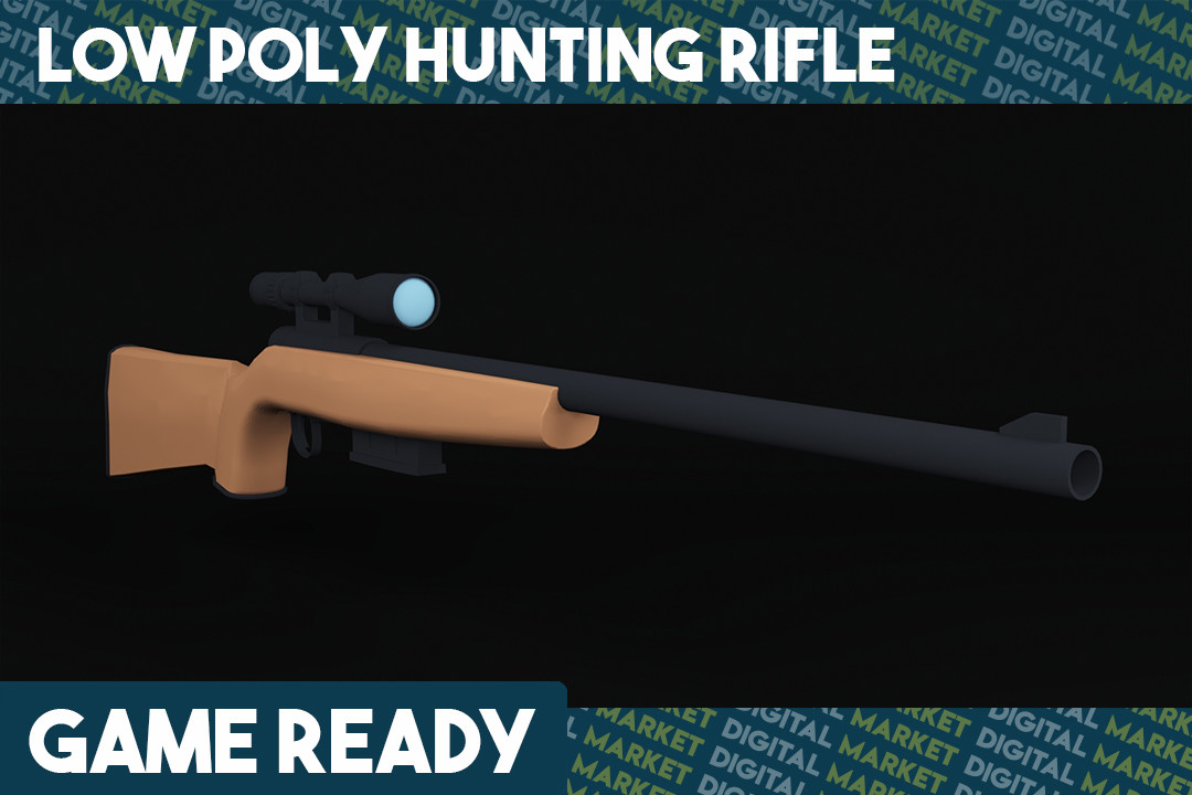 ArtStation - Hunting Rifle - Low Poly | Game Assets