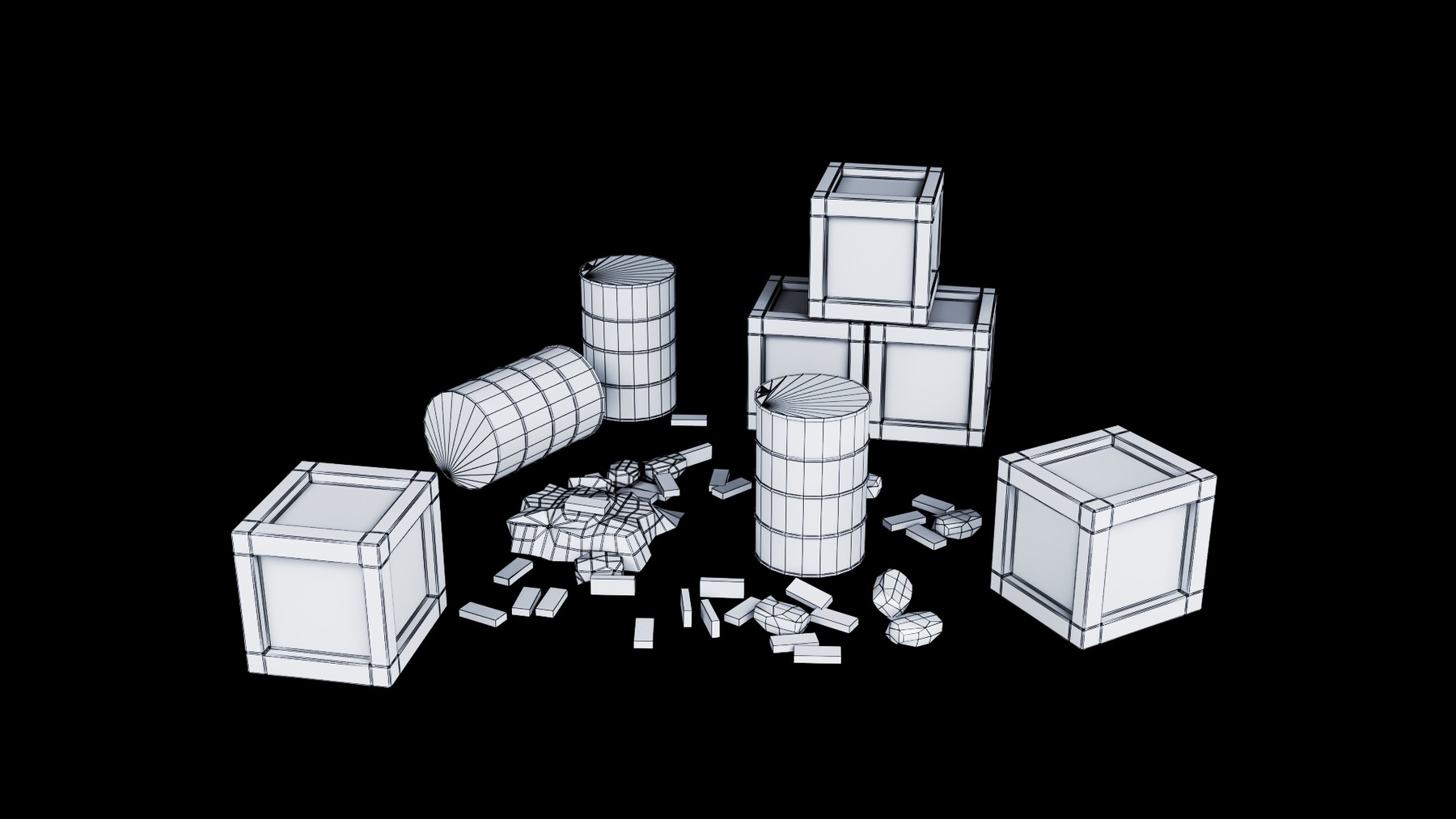 ArtStation - Debris - Low Poly | Game Assets