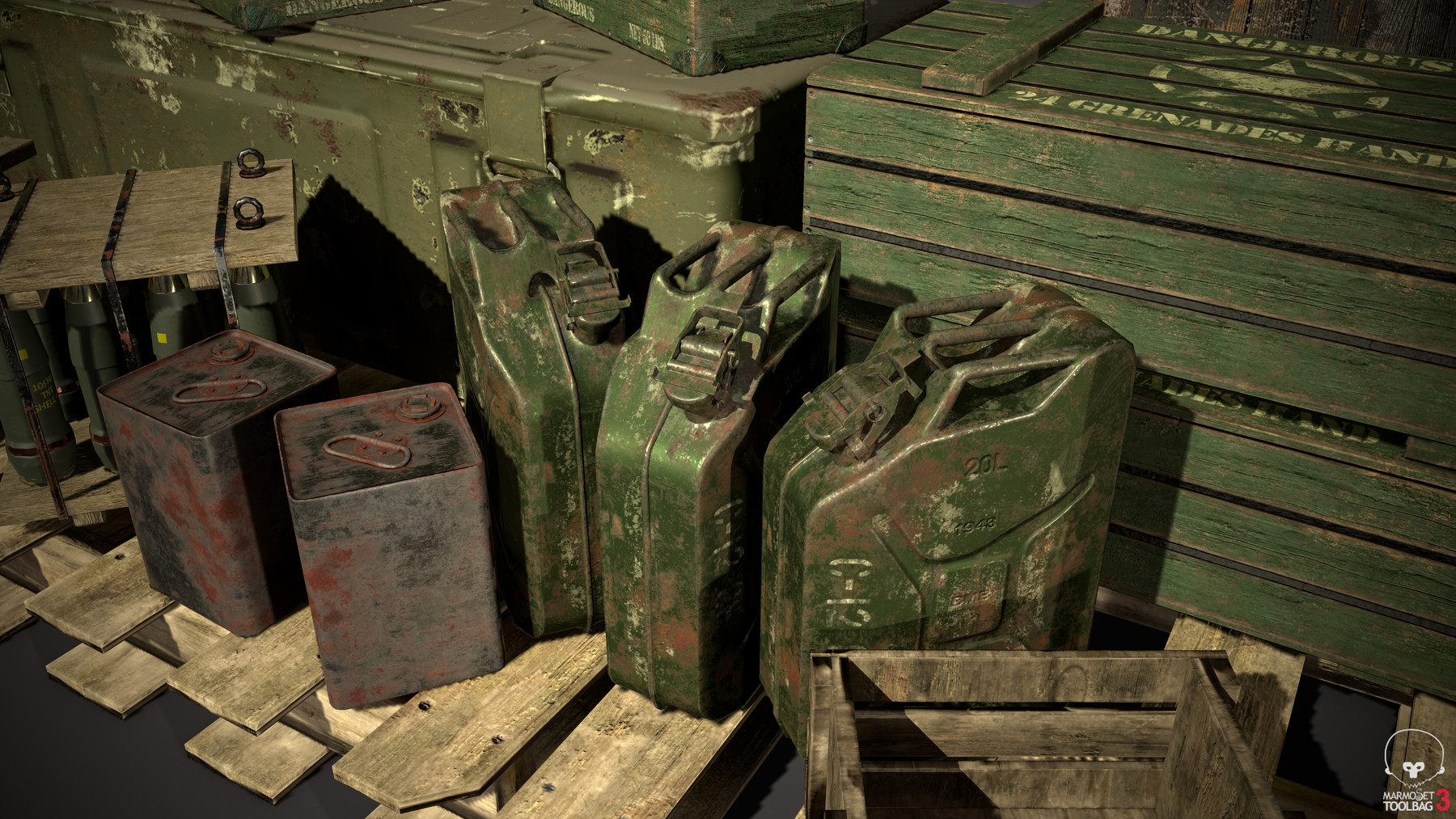 ArtStation - Crates and Barrels WW2 Style Volume 1 | Game Assets