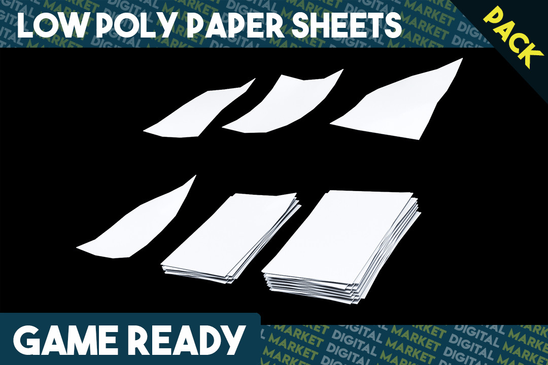 ArtStation - Paper Sheets Pack - Low Poly | Game Assets