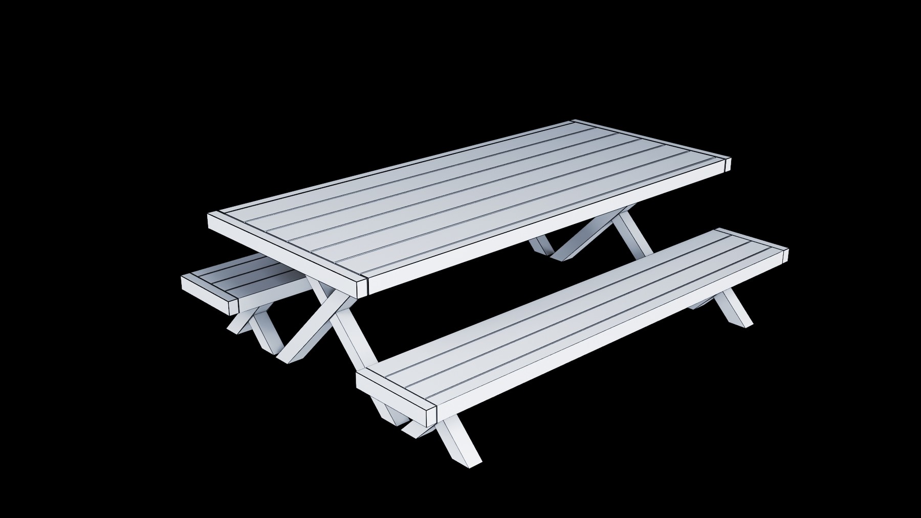 ArtStation - Picnic Table - Low Poly | Game Assets