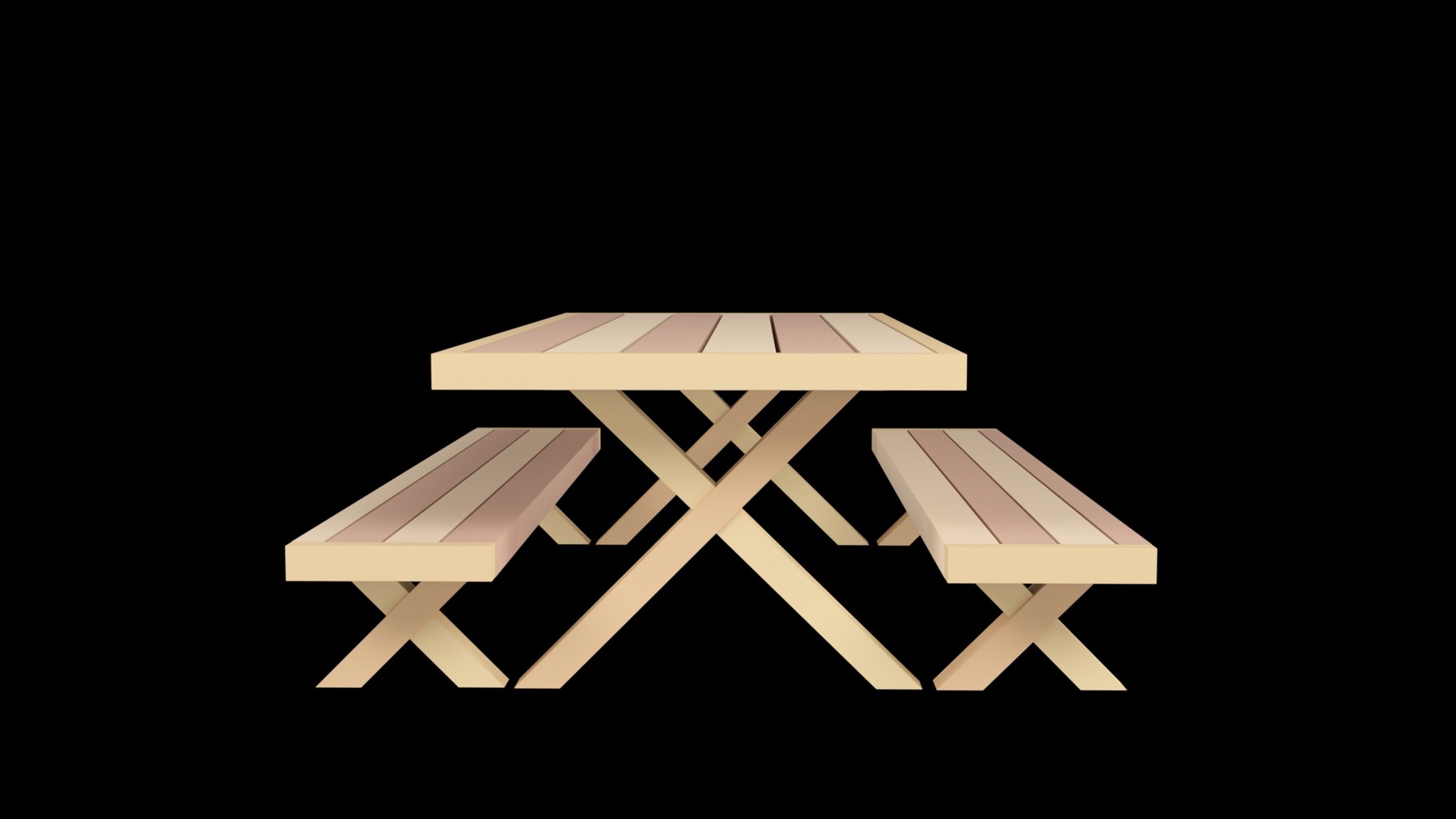 ArtStation - Picnic Table - Low Poly | Game Assets