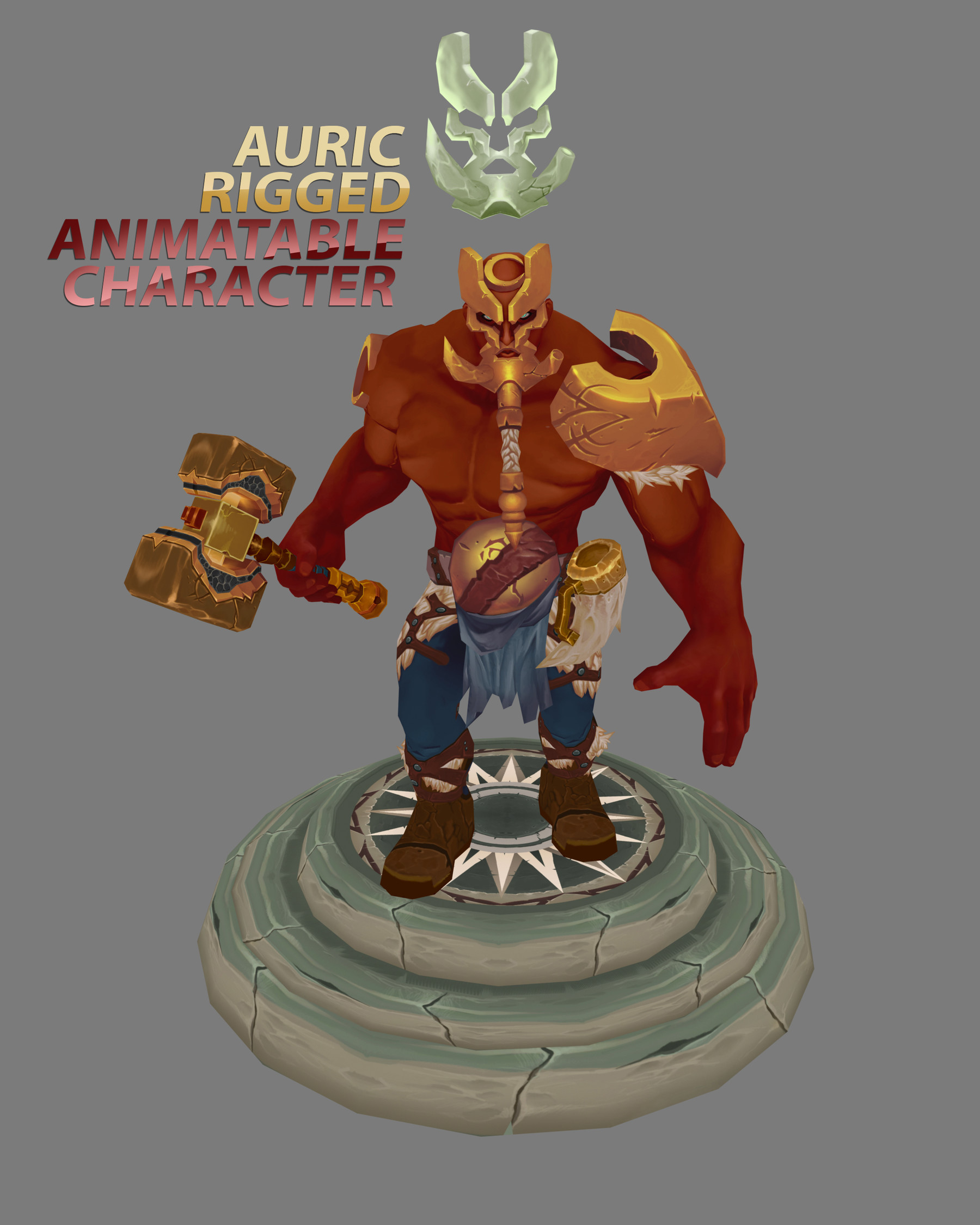 ArtStation - ANIMATABLE CHARACTER - AURIC | Game Assets