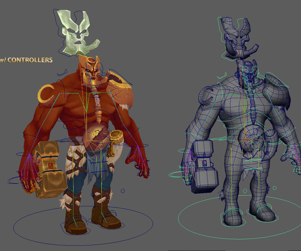 ArtStation - ANIMATABLE CHARACTER - AURIC | Game Assets