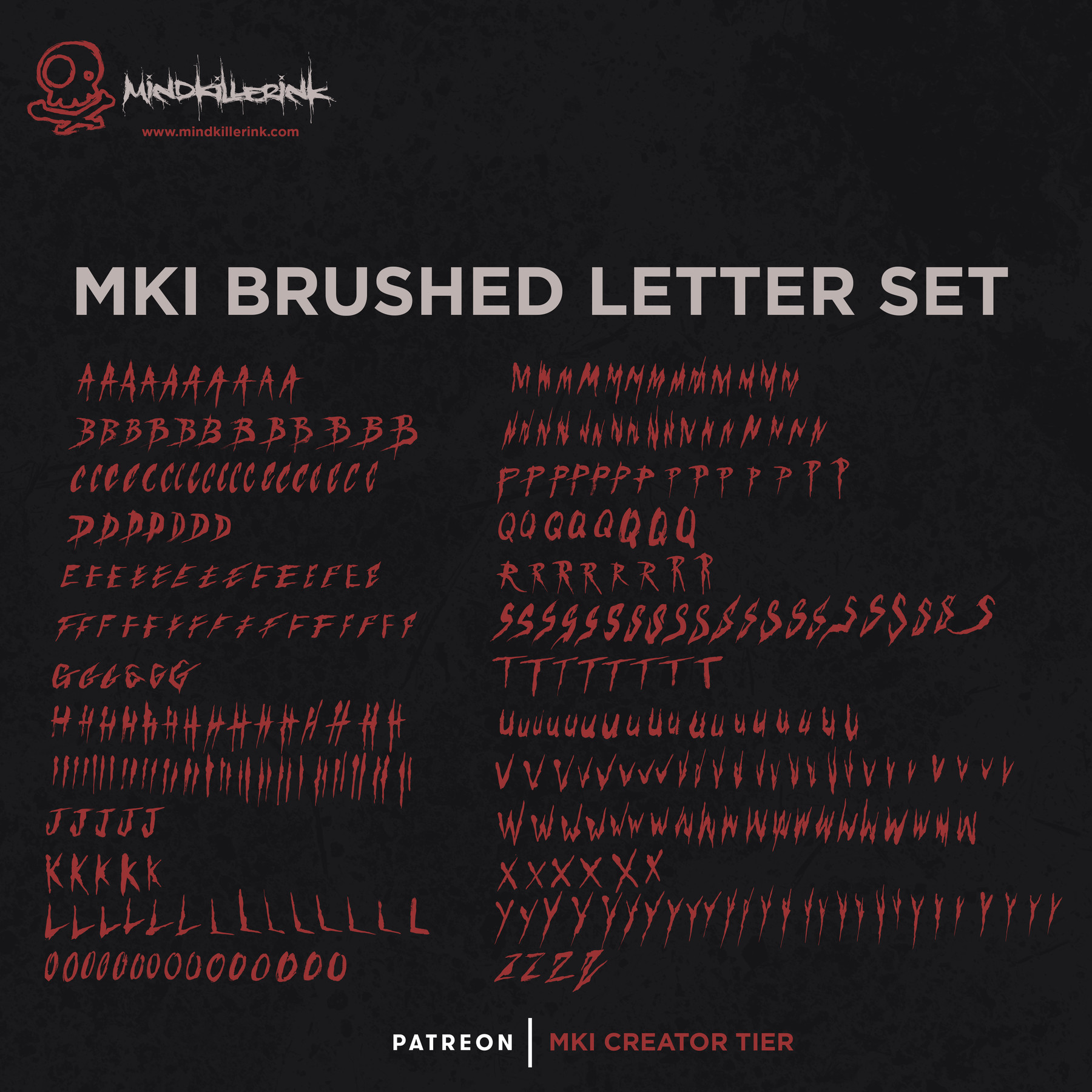 ArtStation - MKI Brushed Letter set | Brushes