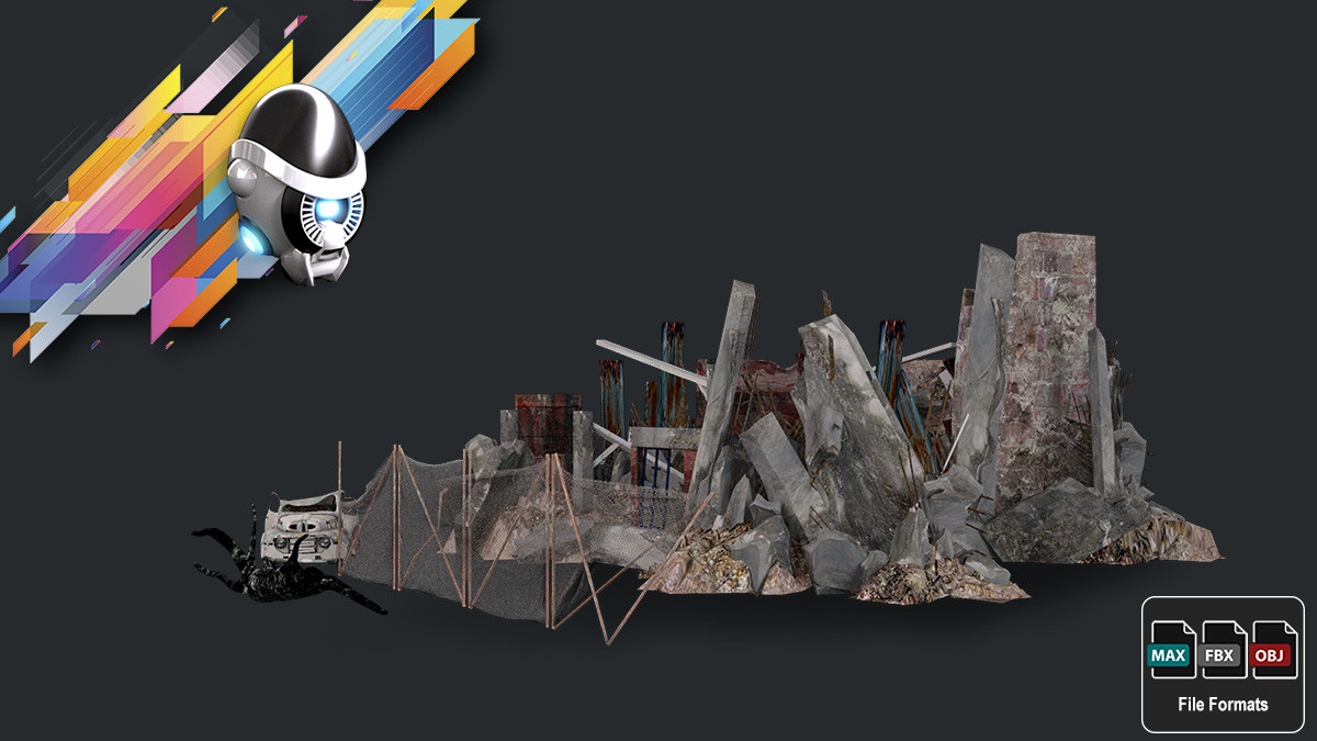 ArtStation - Car & Building Wreck | Resources