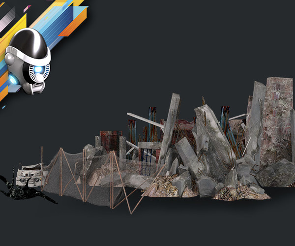 ArtStation - Car & Building Wreck | Resources