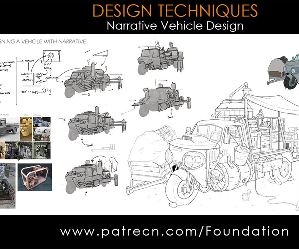 ArtStation - Foundation Art Group - Design Techniques - Narrative Vehicle Design with Charles ...