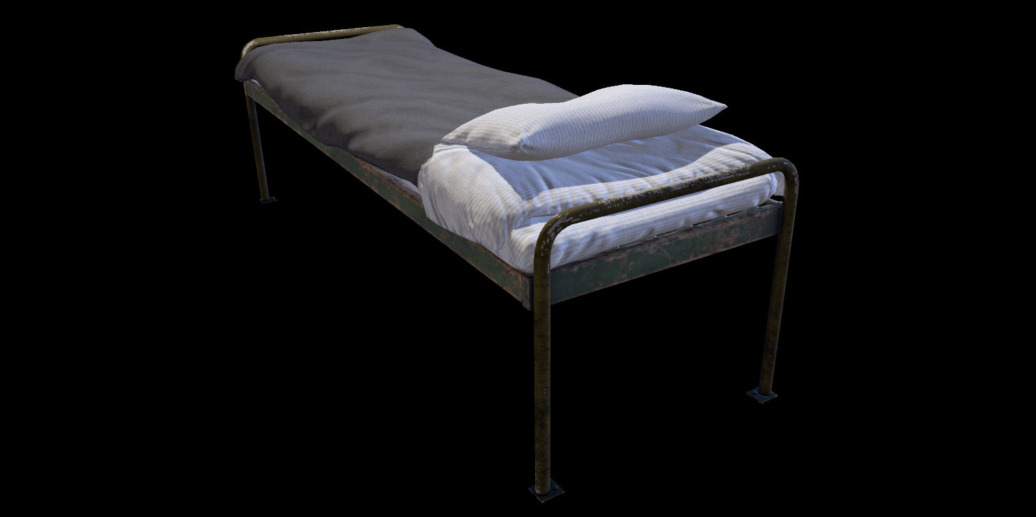 ArtStation - Old prison bed | Game Assets