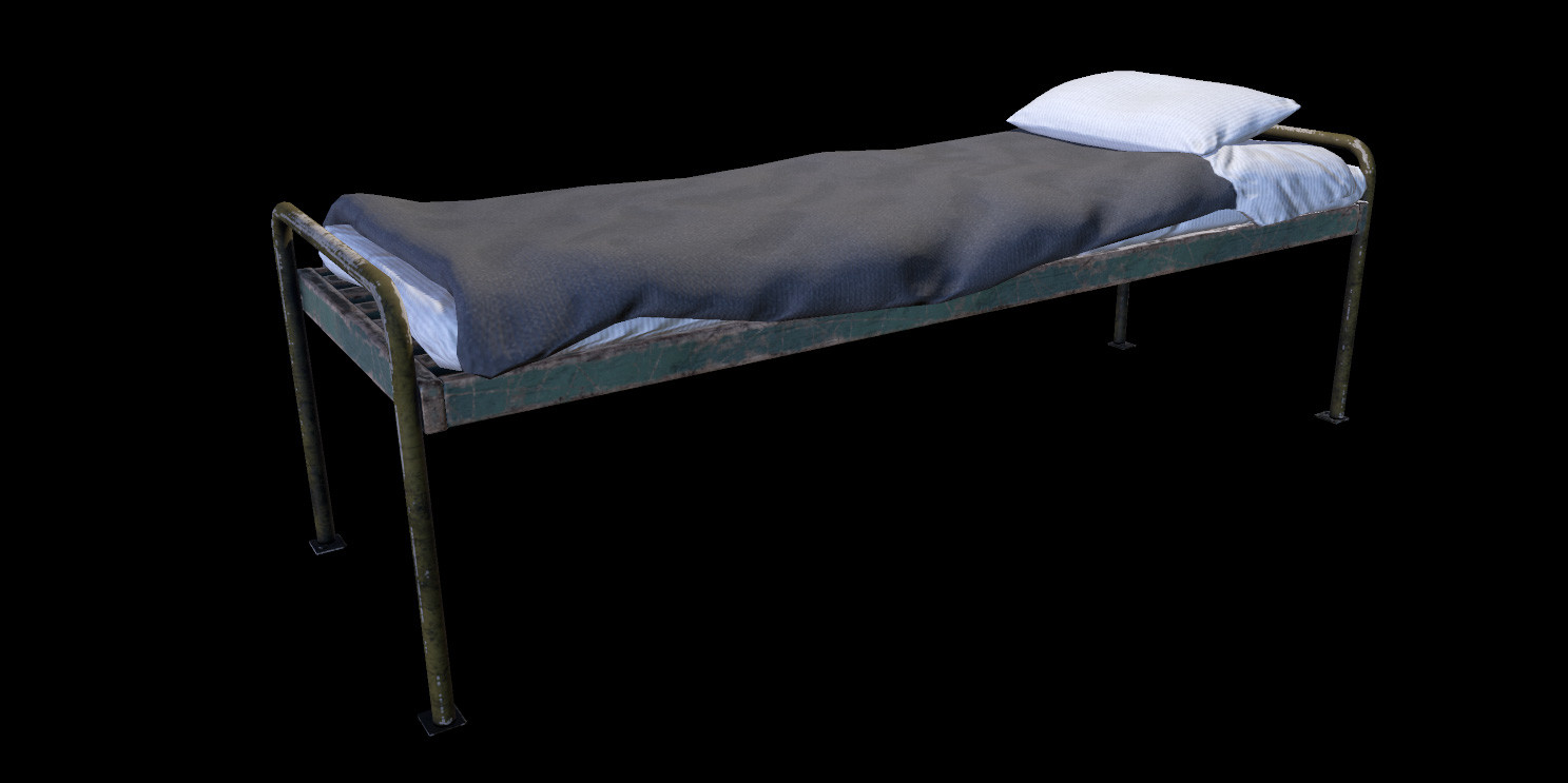 ArtStation - Old prison bed | Game Assets