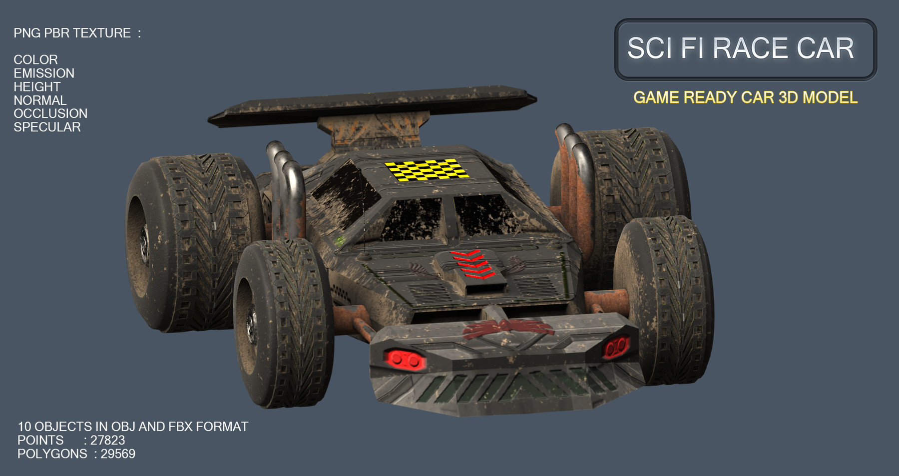 ArtStation - Sci Fi Race Car | Game Assets