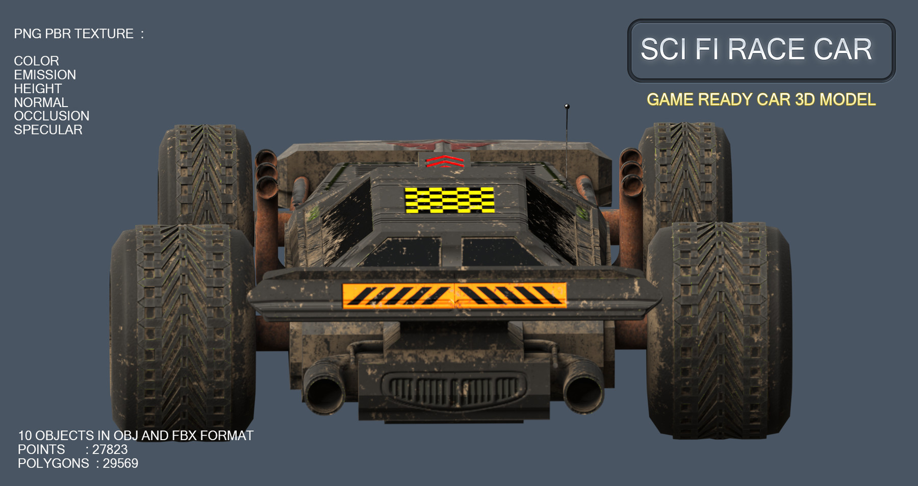 ArtStation - Sci Fi Race Car | Game Assets