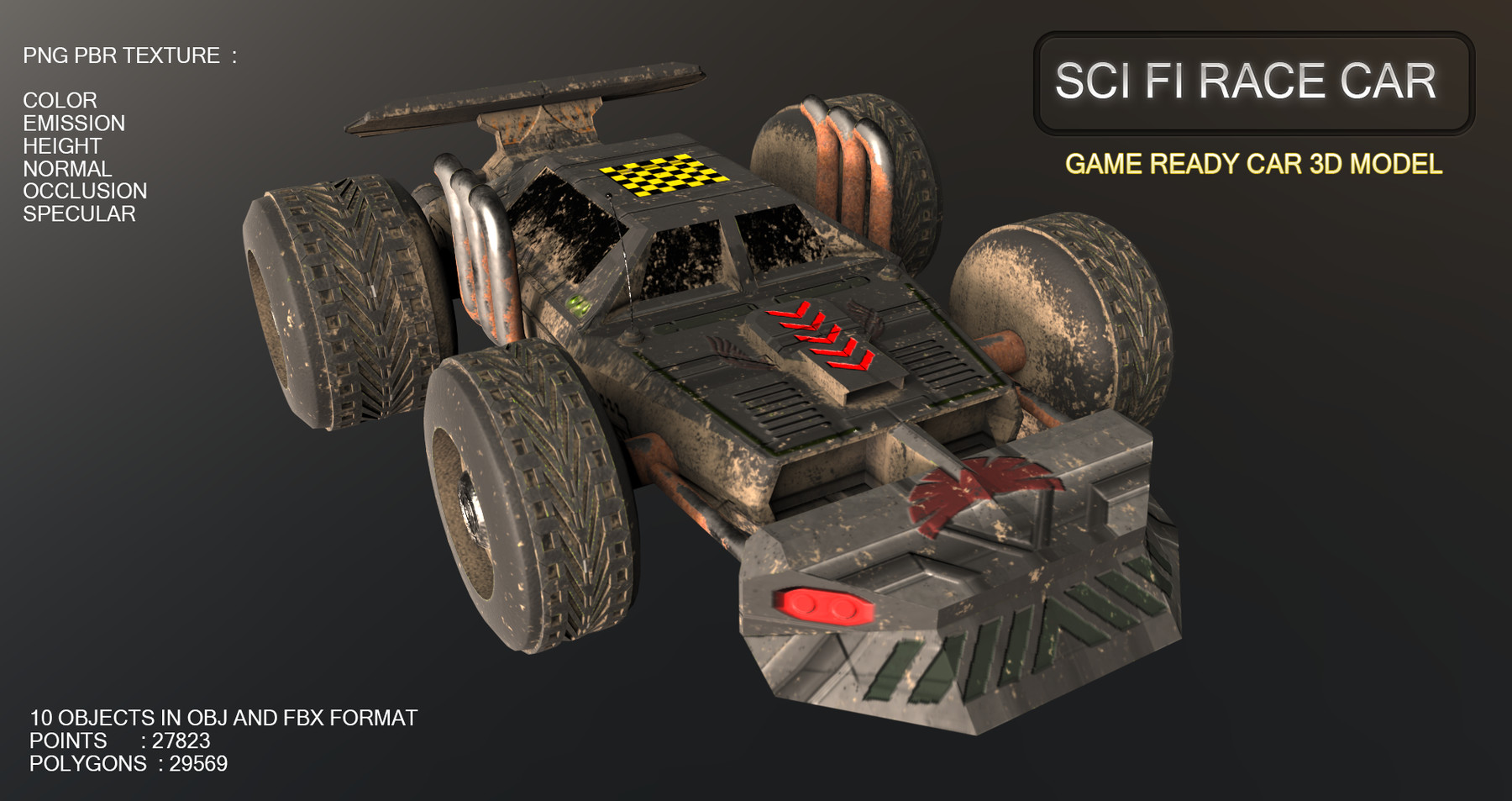 ArtStation - Sci Fi Race Car | Game Assets