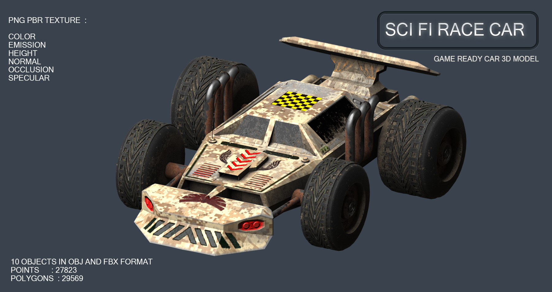 ArtStation - Sci Fi Race Car | Game Assets
