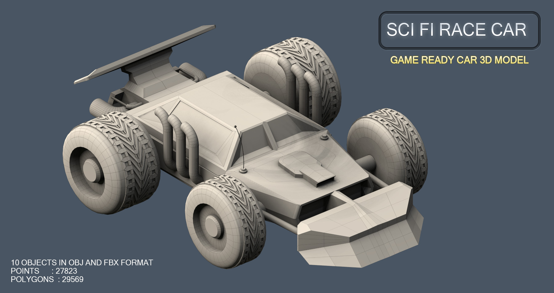 ArtStation - Sci Fi Race Car | Game Assets