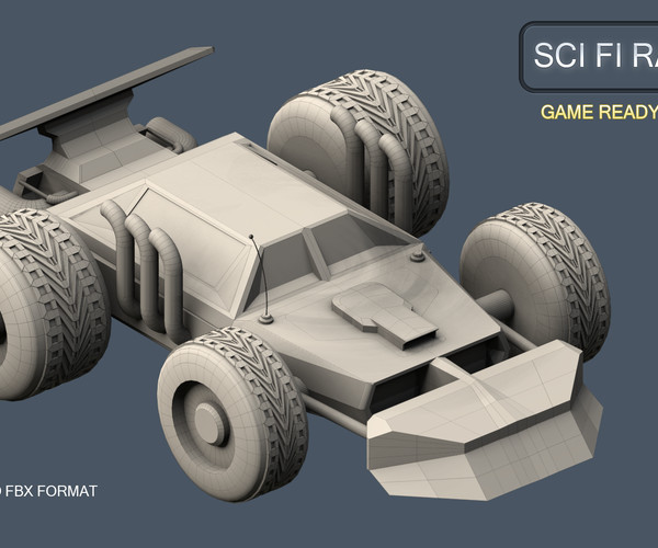 ArtStation - Sci Fi Race Car | Game Assets