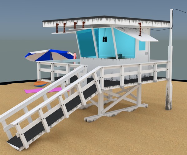 ArtStation - Lifeguard Tower | Game Assets