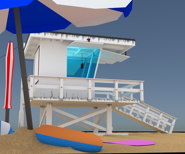ArtStation - Lifeguard Tower | Game Assets