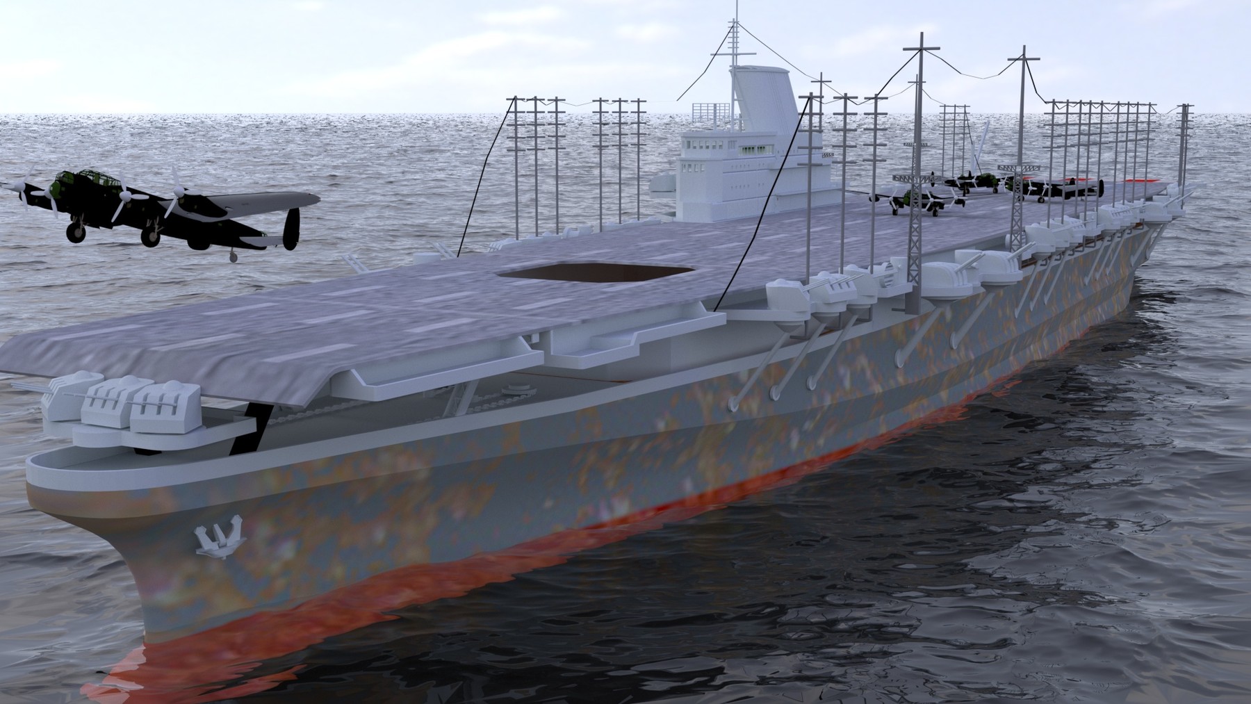 ArtStation - Japanese aircraft carrier Shinano | Resources