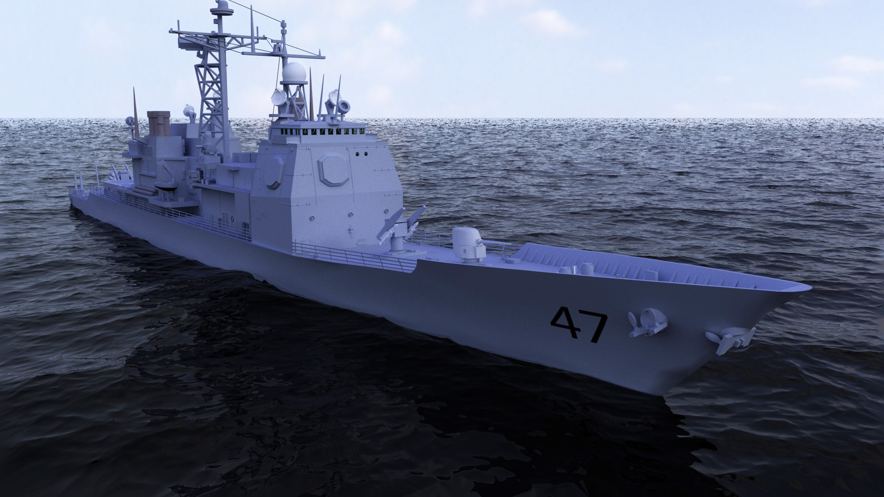 ArtStation - Class Cruiser CG47 USS Ticonderoga | Resources