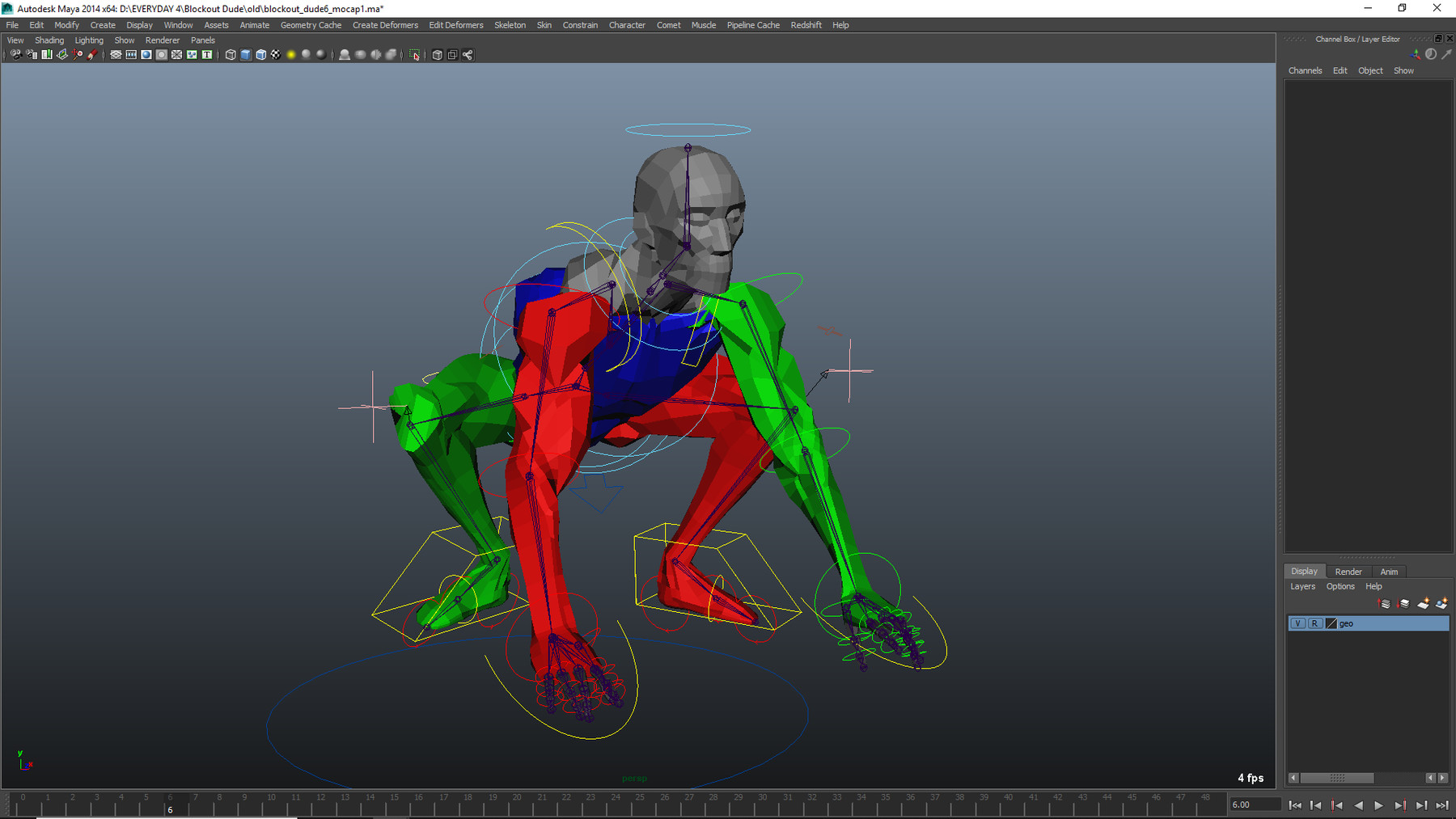 ArtStation - Blockout Dude Maya Rig | Resources