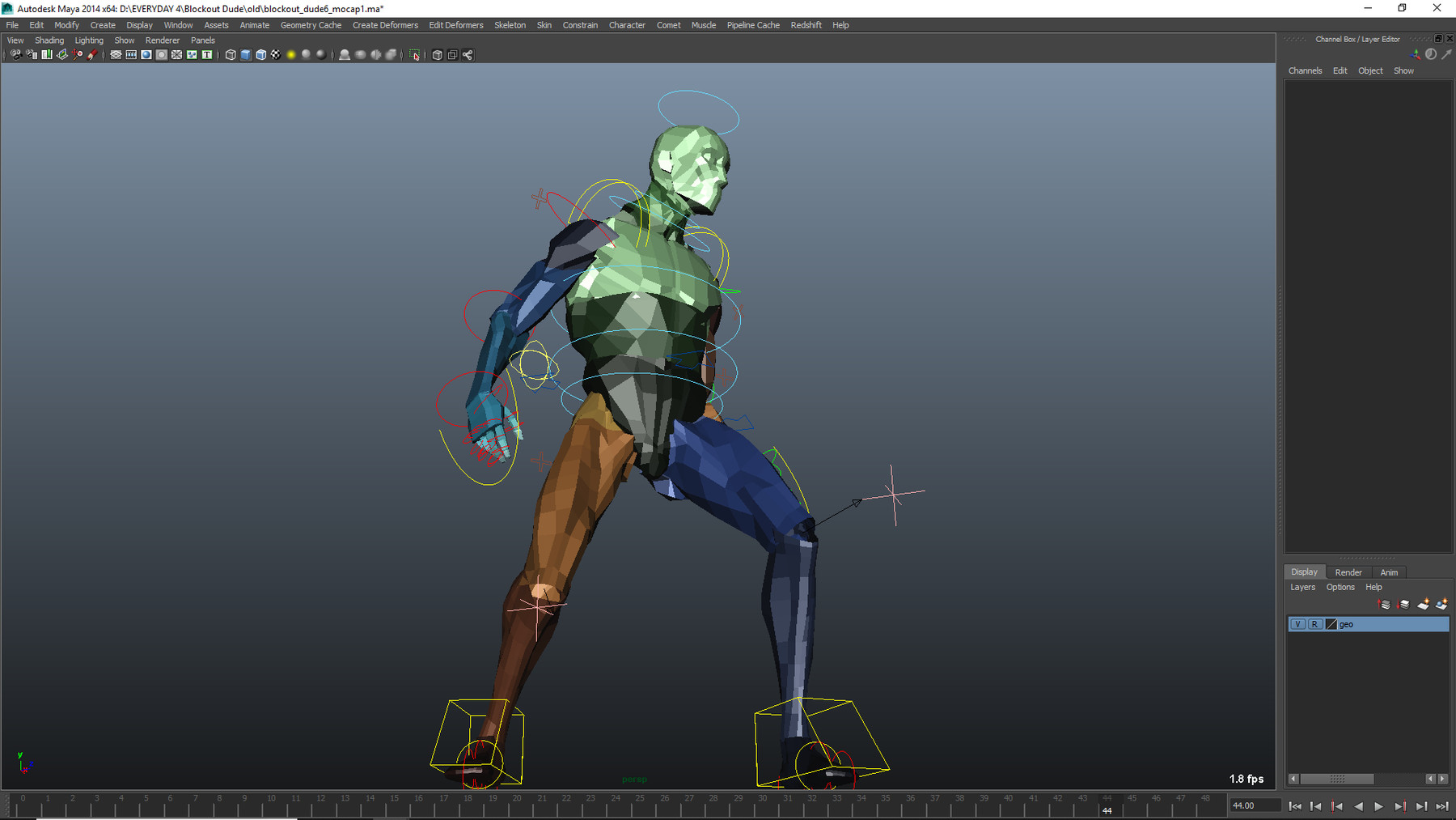 ArtStation - Blockout Dude Maya Rig | Resources