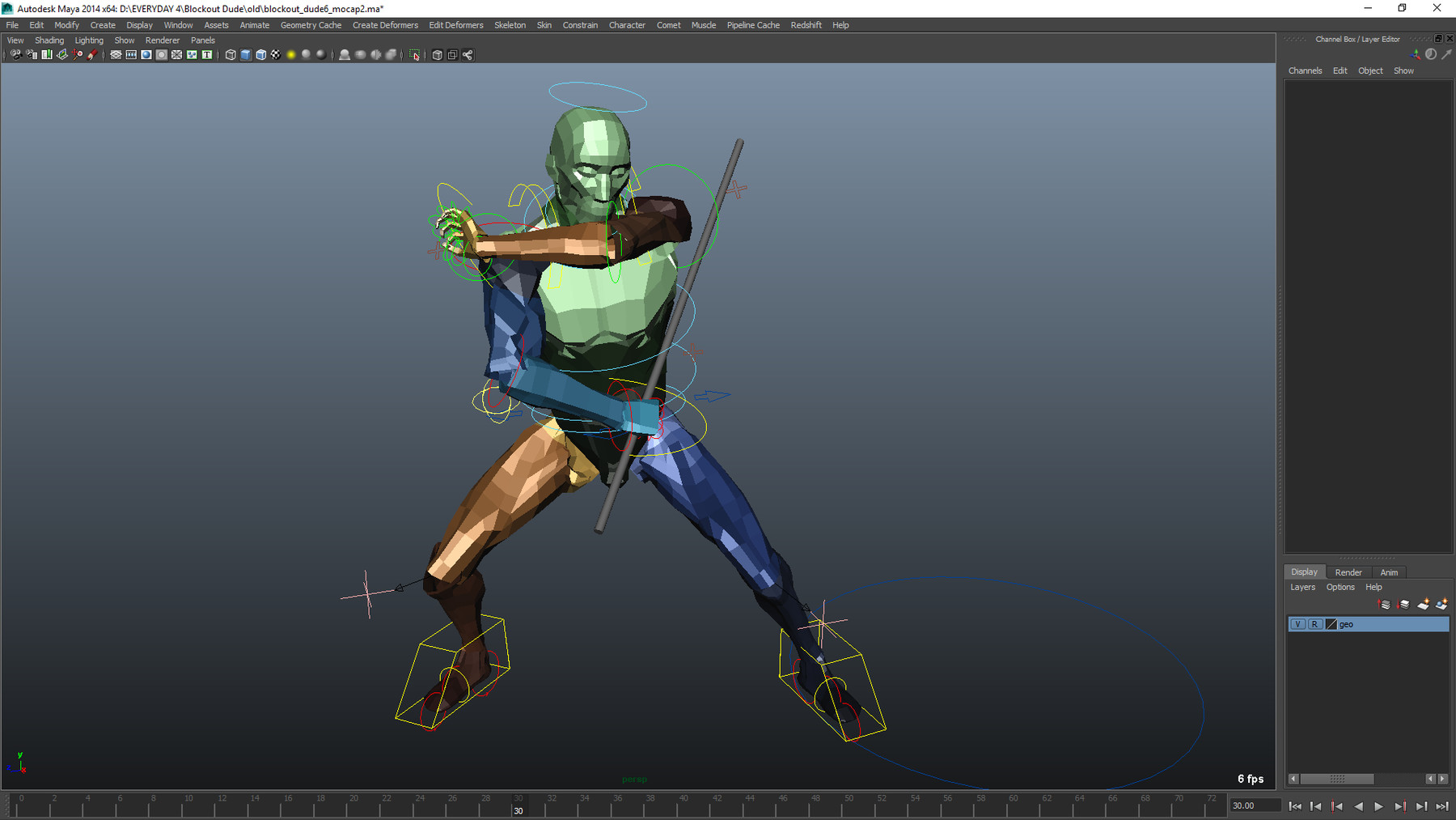ArtStation - Blockout Dude Maya Rig | Resources