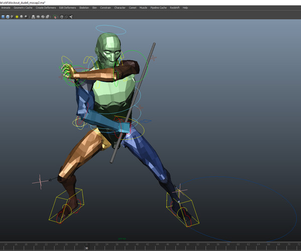 ArtStation - Blockout Dude Maya Rig | Resources
