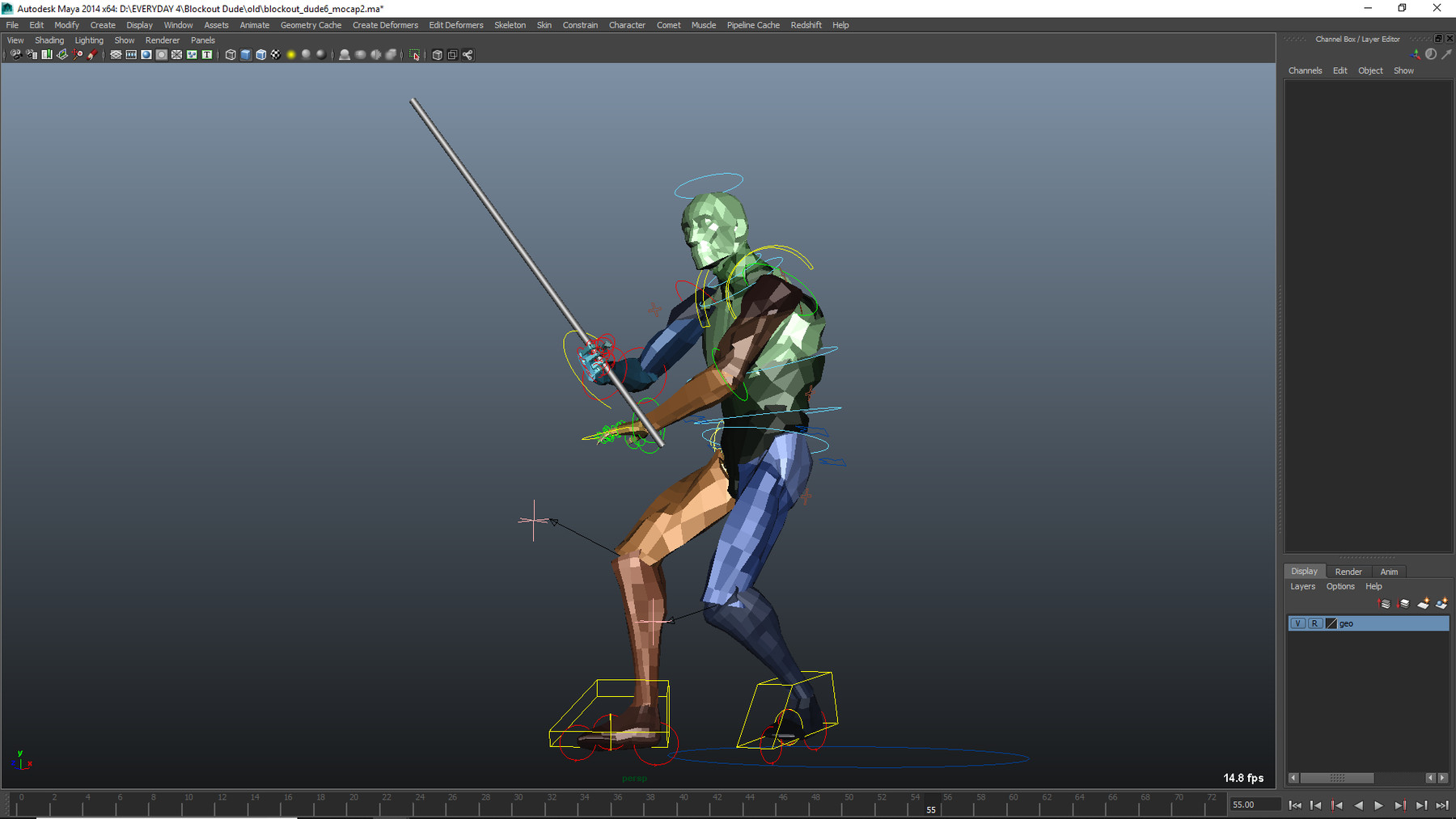 ArtStation - Blockout Dude Maya Rig | Resources