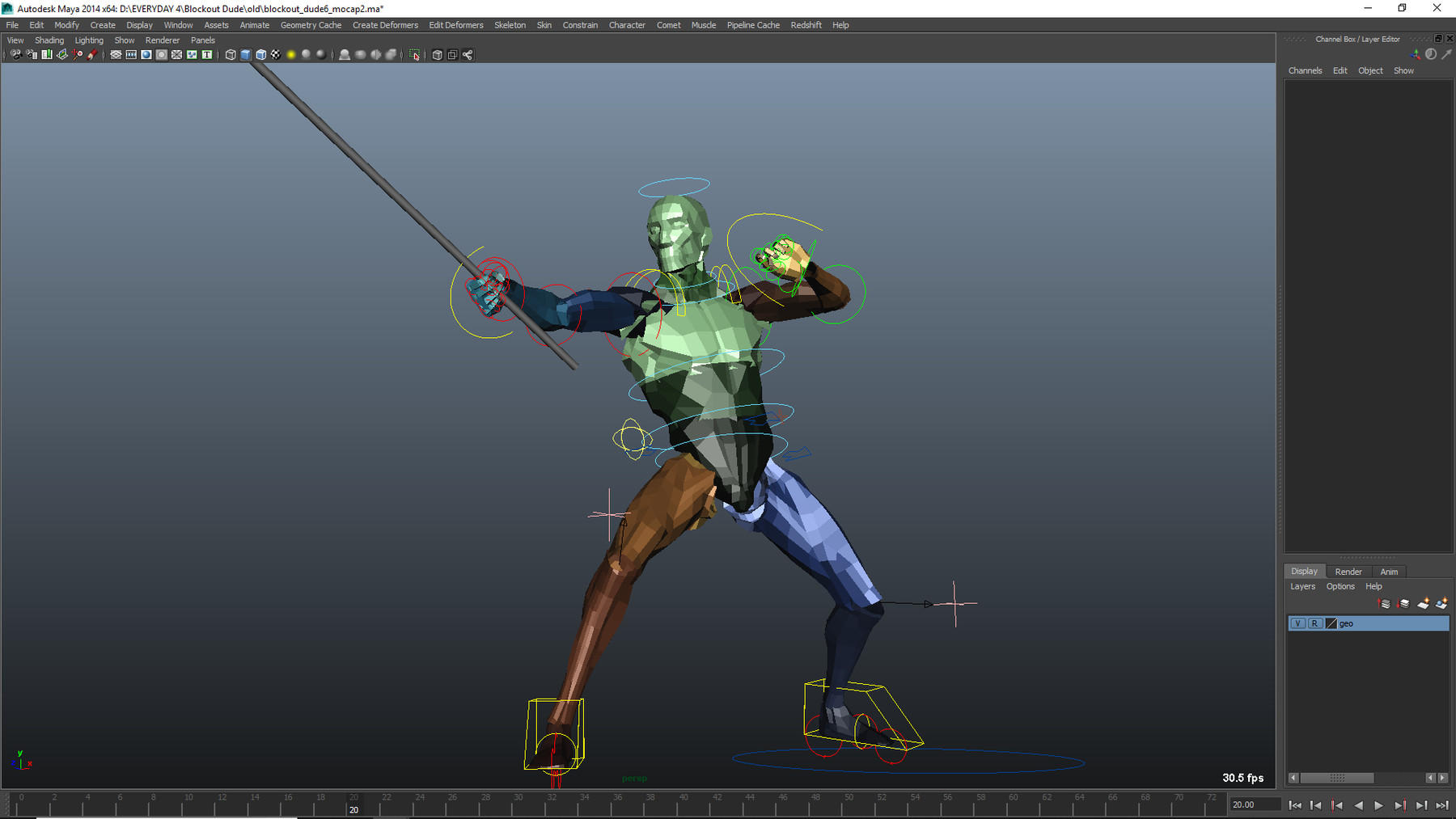 ArtStation - Blockout Dude Maya Rig | Resources