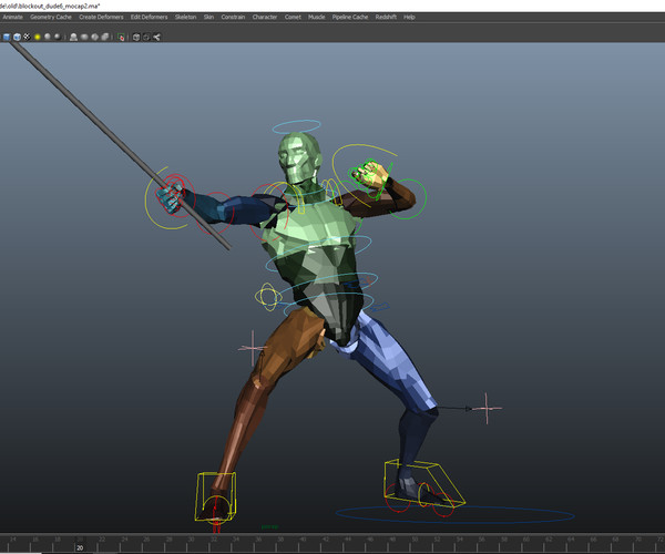 ArtStation - Blockout Dude Maya Rig | Resources