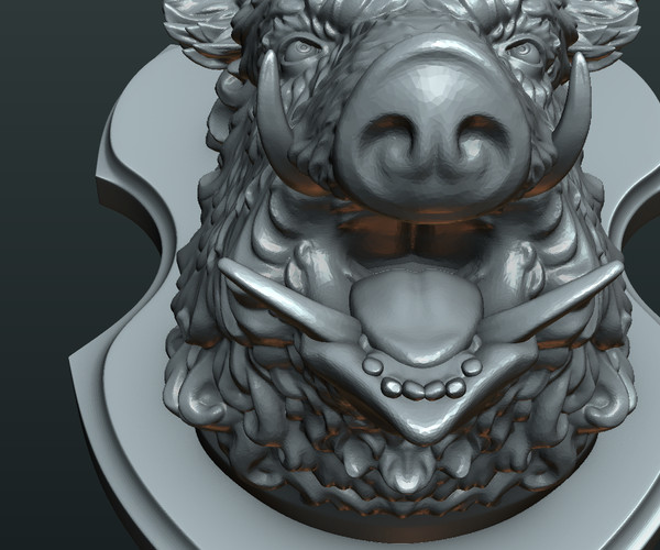ArtStation - Wild Boar Mounted Head | Resources