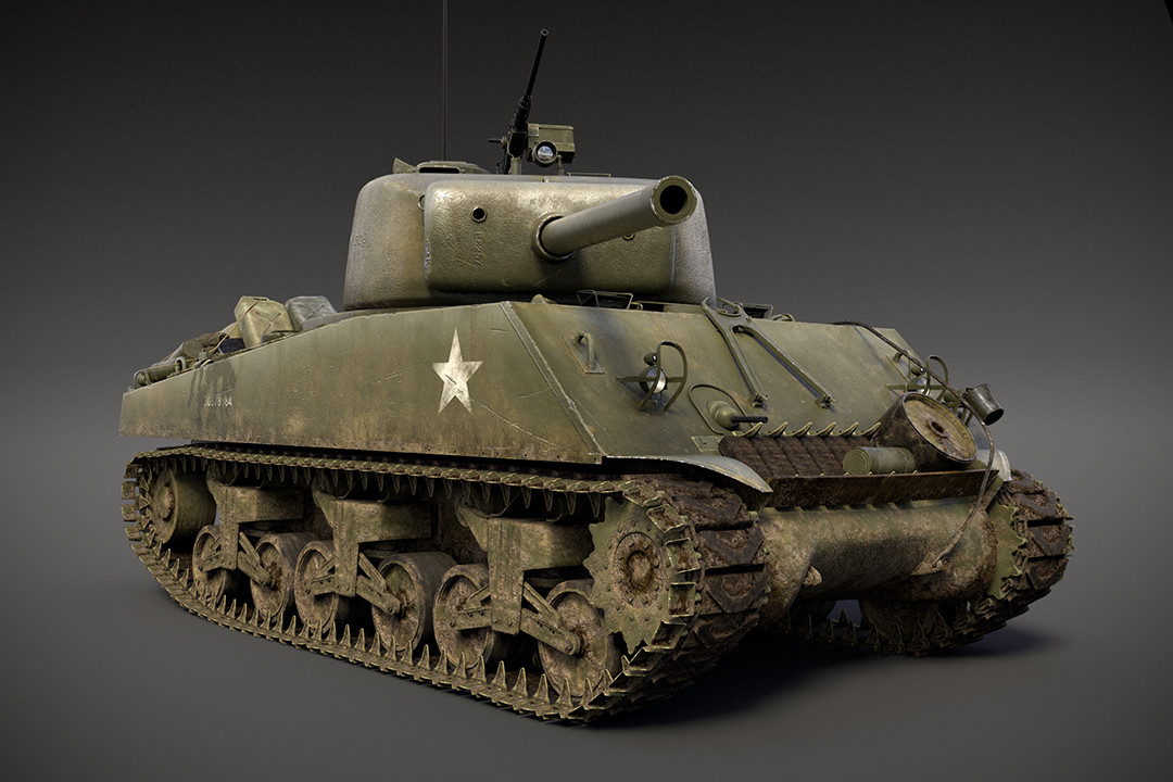 ArtStation - Sherman Tank M4A1 76W | Resources