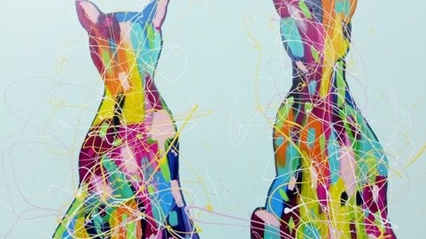 ArtStation - Two Cats - Made From Original Acrylic Painting | Artworks