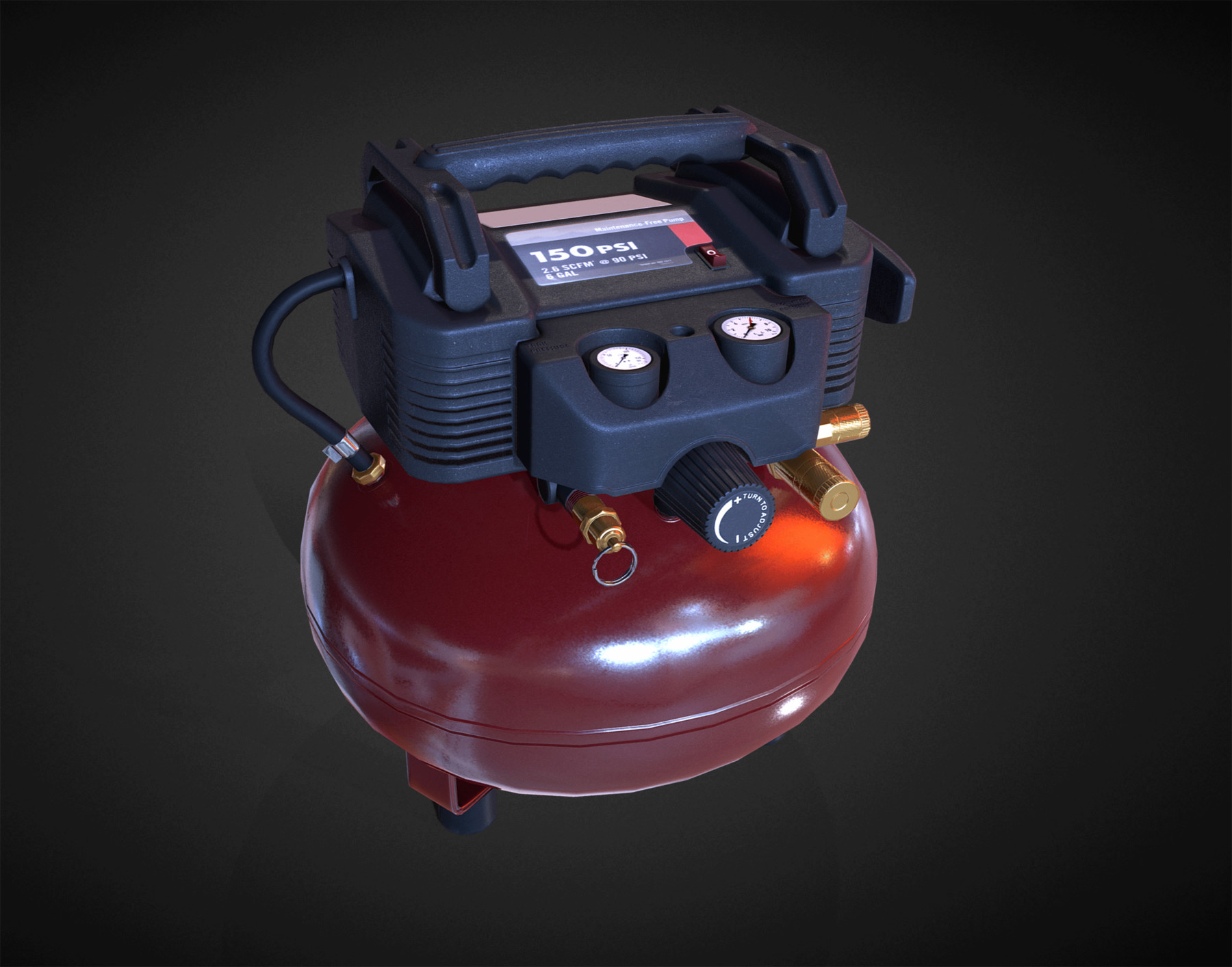ArtStation - Air Compressor - PBR | Game Assets