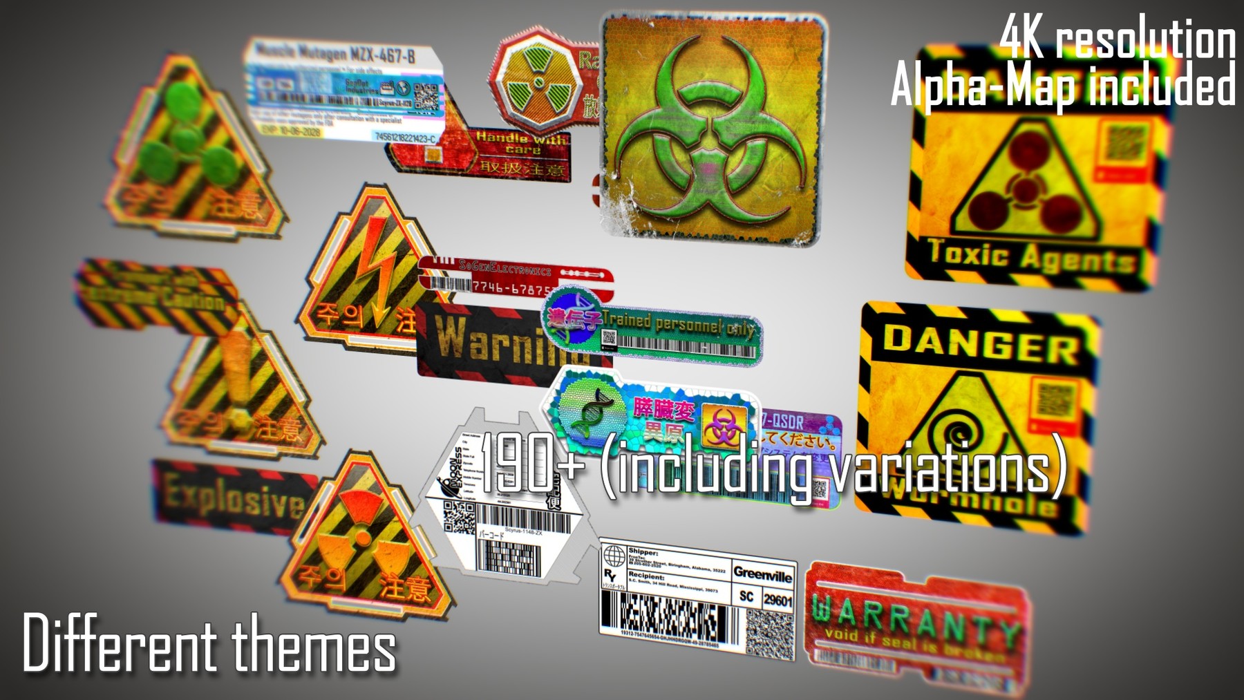 ArtStation - 190 + Decals and Signs | Game Assets