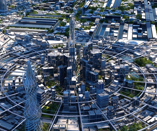 ArtStation - Future City HD 2019 V 2 | Game Assets