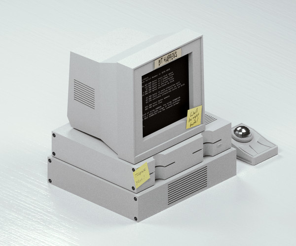 ArtStation - Old PC - Personal Computer 4K PBR Textures Low-poly 3D ...