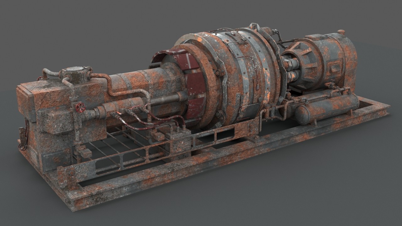 ArtStation - Rusted machinery device | Game Assets
