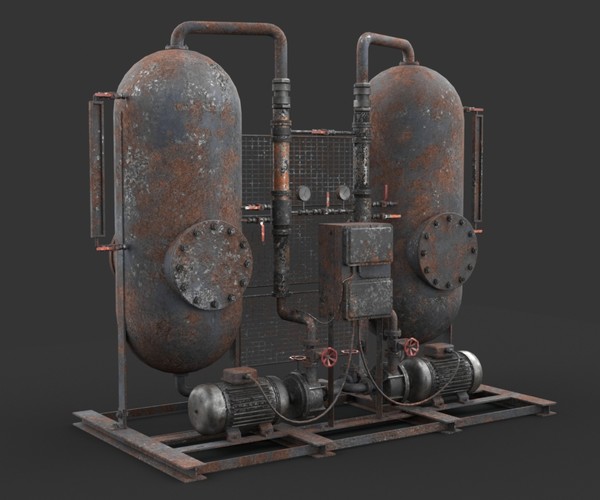 ArtStation - Rusted machinery device | Game Assets