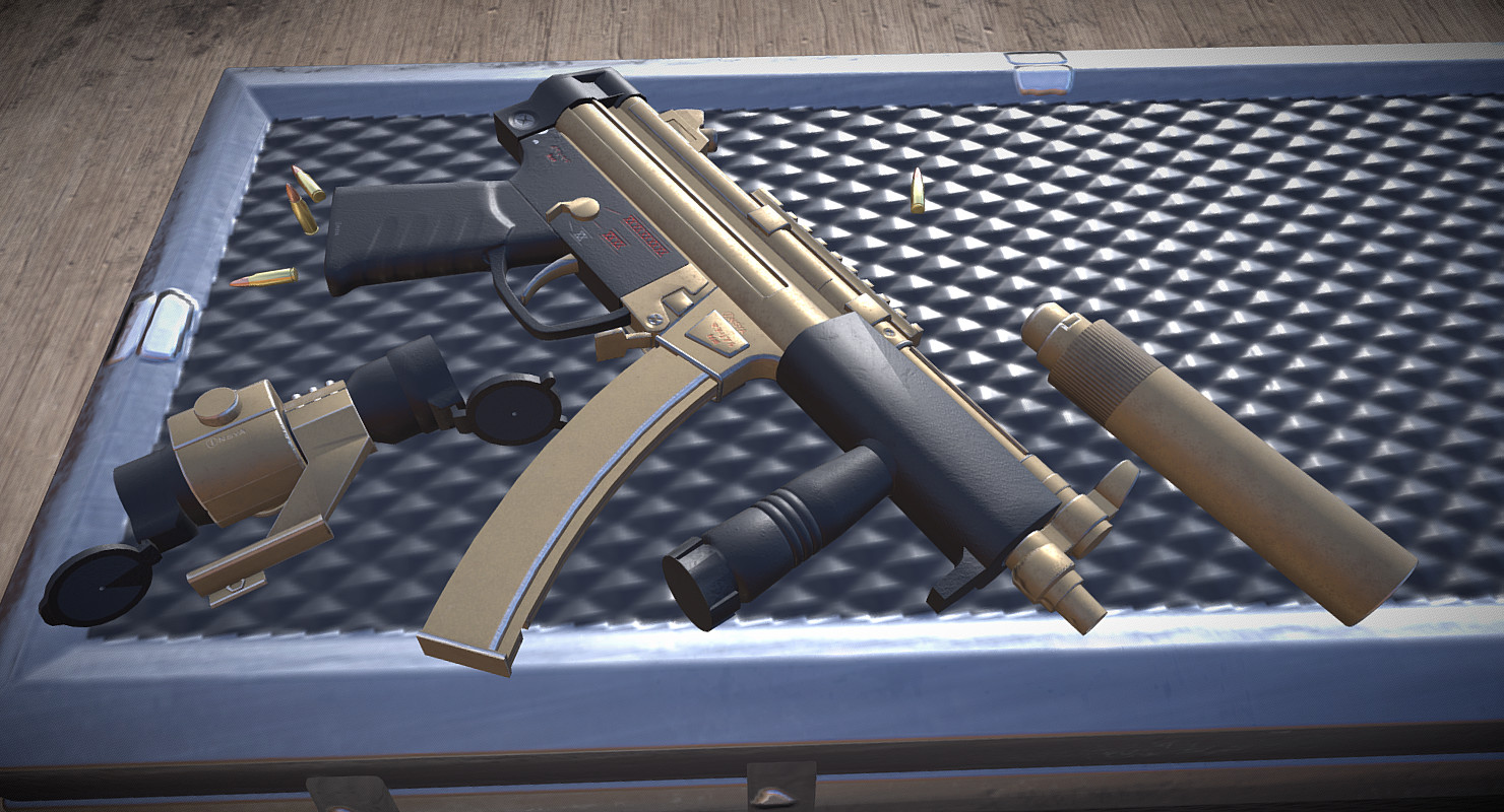 ArtStation - MP5 A4 - Game Ready - Low Poly | Game Assets